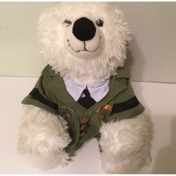 Build-A-Bear | Toys | Buildabear Polar Bear With Us Army Uniform | Poshmark